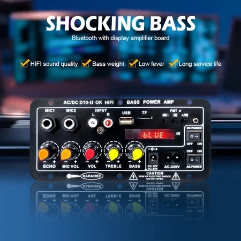 D10-Ⅱ Display 8-12 Inch Speaker AC220V DC12V-24V Subwoofer Digital ...