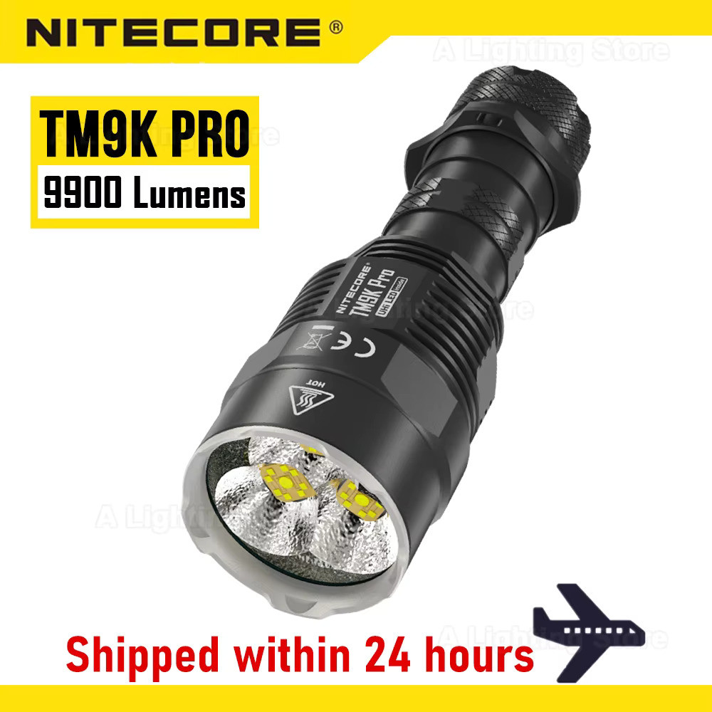 Original NITECORE TM9K PRO Tactical Flashlight Camping Torch Hand Light ...
