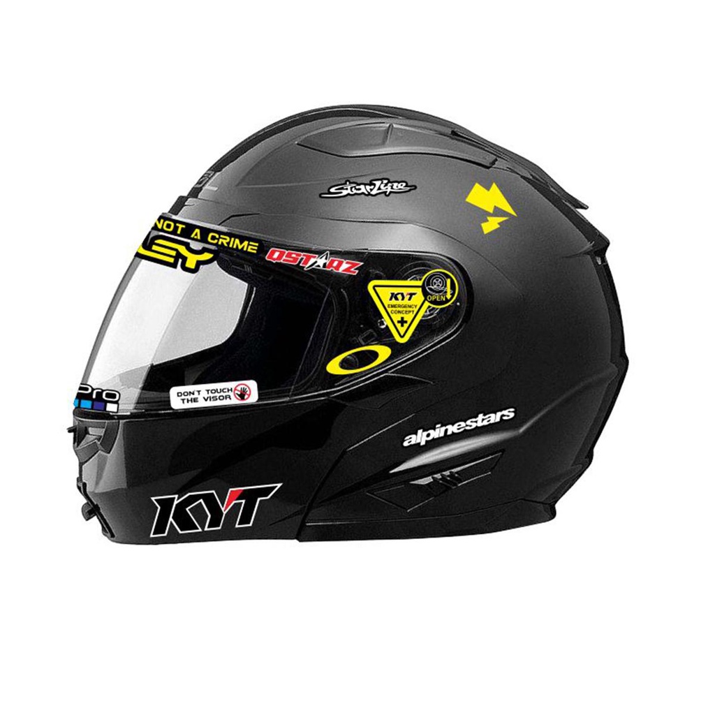KYT EVO Helmet Visor Reflective Stickers 3M Huangbo style helmet ...