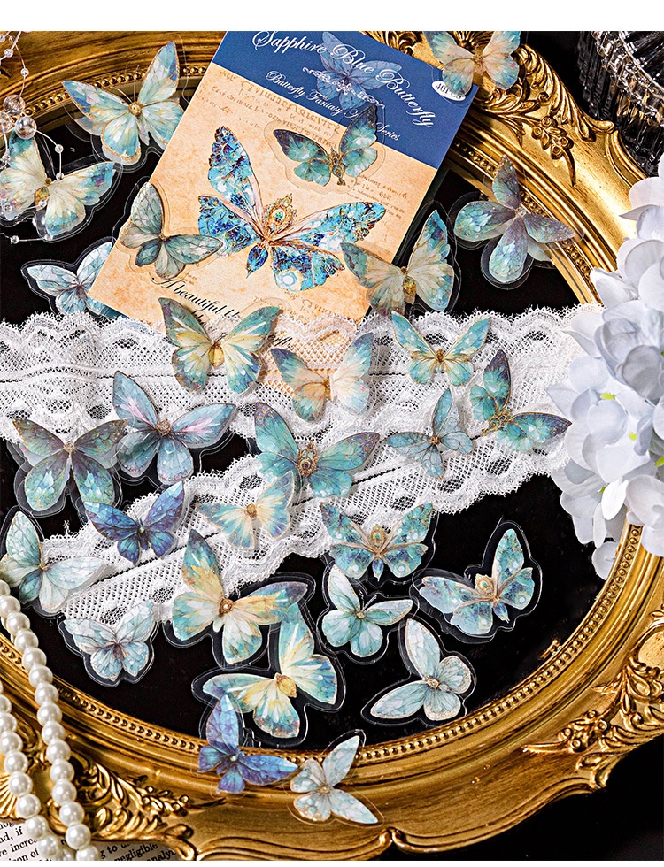 ENWEI 40 Pcs [Butterfly Fantasy Series] Vintage Journal Stickers ...
