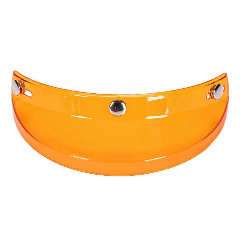 Universal Motorcycle 3 Snap-Button Flip Up Down Open Face Wind Shielde ...