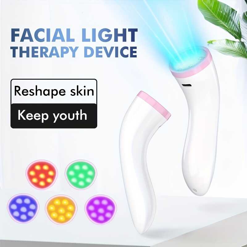 5 kulay Smart Facial Wand na may Red Light Therapy para sa Pagtiyak ng ...