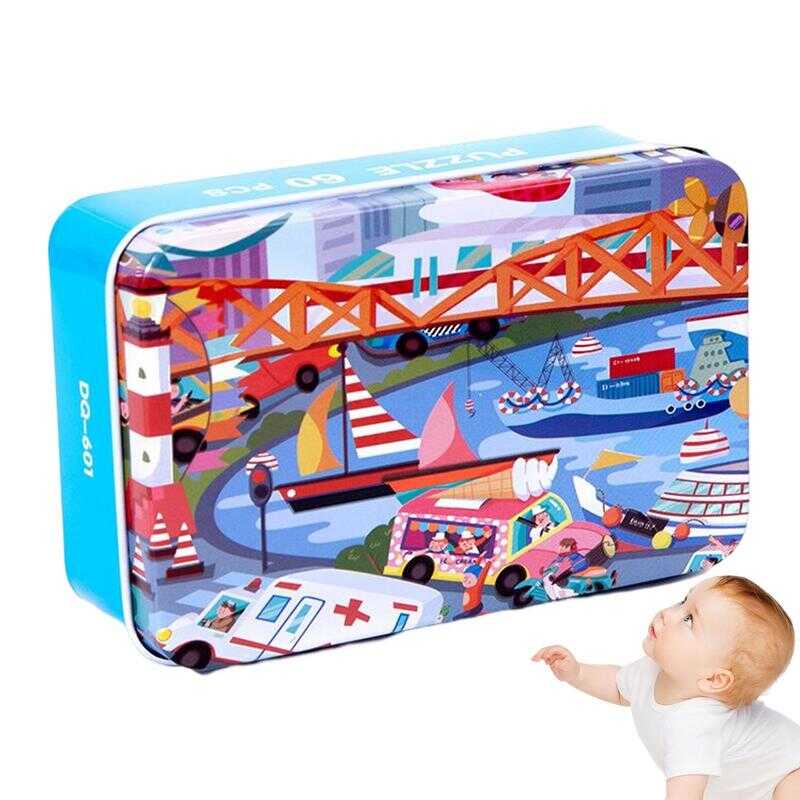 Kids Puzzles Cartoon Flat Puzzles Montessori Early Developmental STEM ...