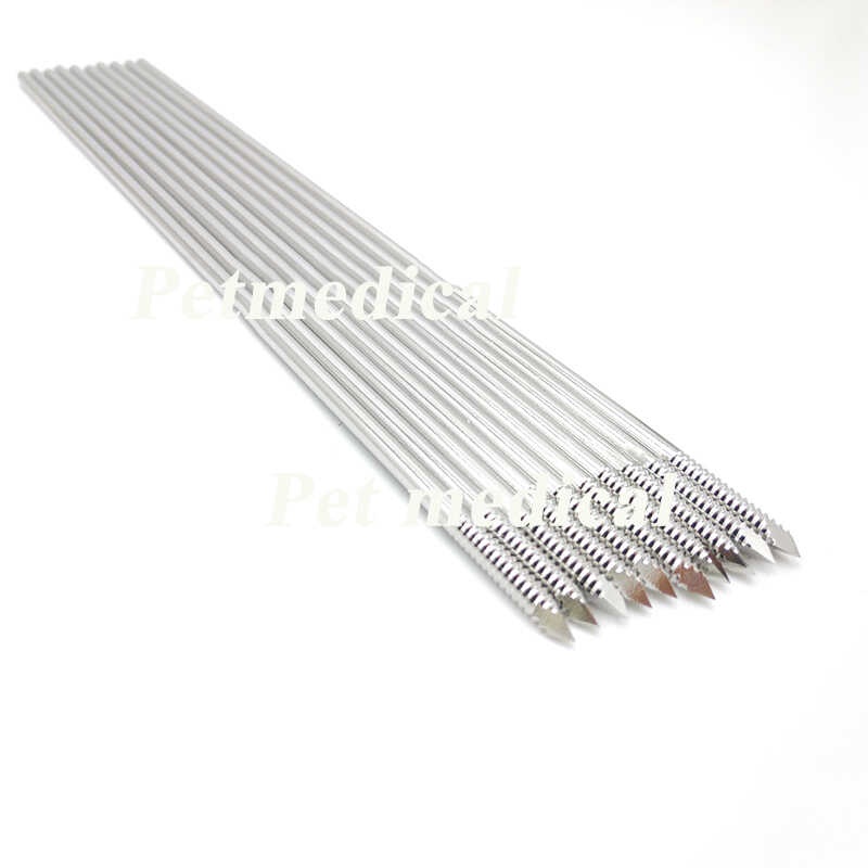 Pet 10Pcs Orthopedic Instruments Threaded Bone Traction Needle Threaded ...