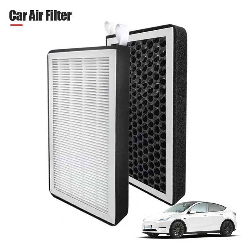 Para Sa Tesla Model 3 Model Y HEPA Activated Carbon Air Filter Auto Air ...