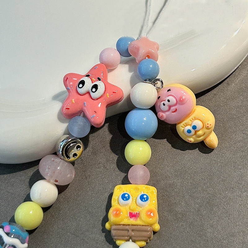 Lovely Spongebob Squarepants Patrick Star Colorful Phone Lanyard Wrist ...