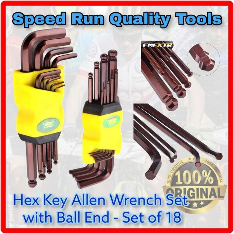 Speed Run Allen Wrench Set 27-piece Long Arm Ball End Hex Key with T ...