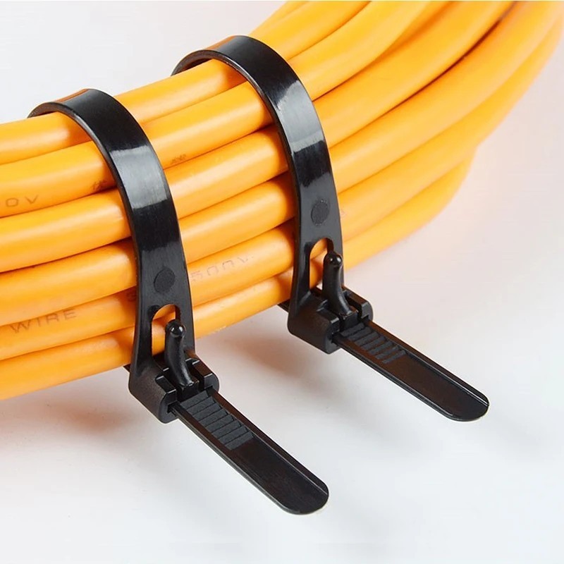 Nylon Reusable Cable Zip Ties Releasable Fixed Binding Disassembly ...