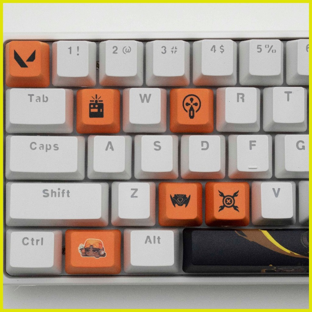 ☂ Valorant Raze Custom PBT dye 10 keys OEM Profile Mechanical Keyboard ...