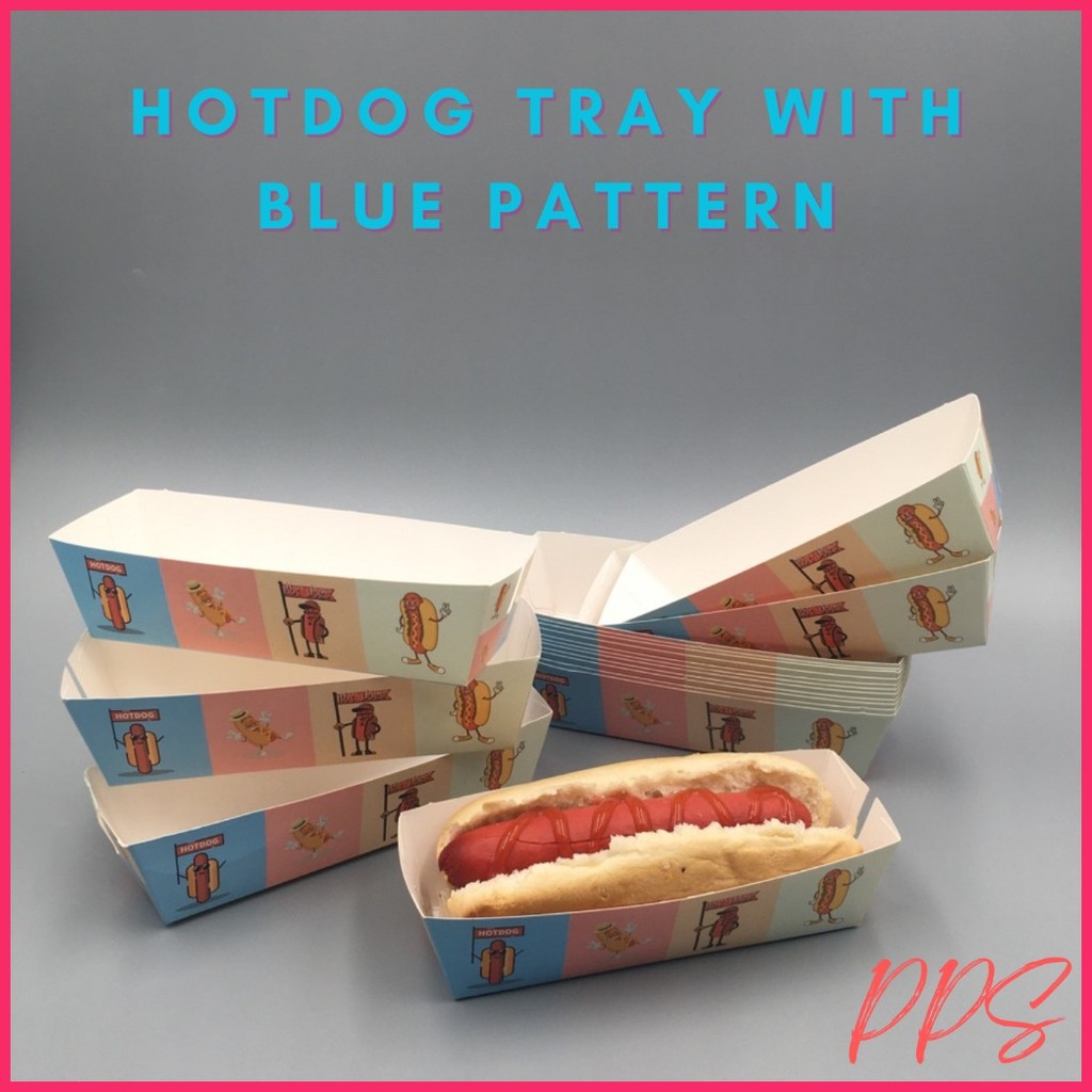 Footlong/Hotdog Tray with Printed Design-50pcs | Shopee Philippines