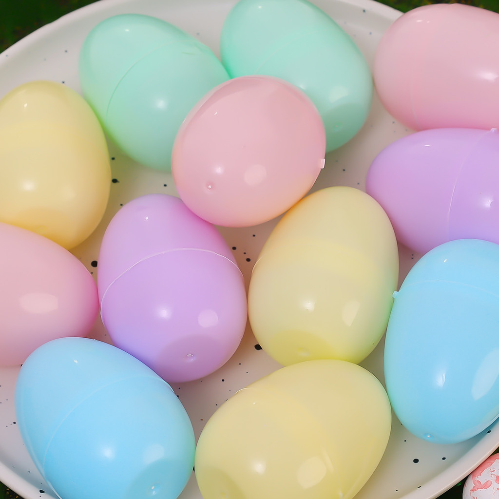 Colorful Fillable Plastic Easter Eggs - Assorted Colors Empty Opening ...
