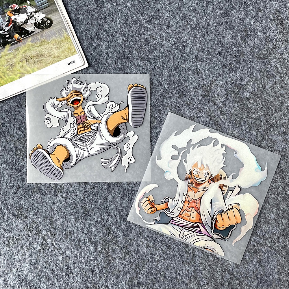 Car Modified Luffy Nika Fifth Gear Shape Decorative Reflective ...