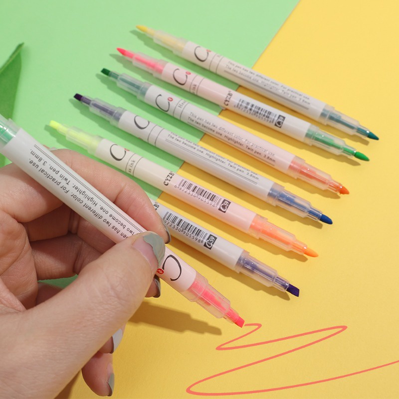 6 ColorsColor Children's Seal Highlighter/ Diarist Ledger Markers ...