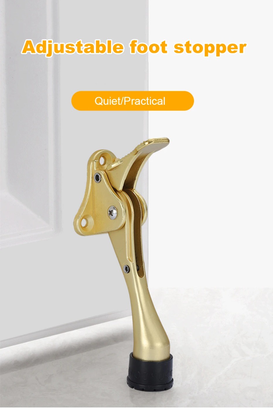 Adjustable Pedals Door Stopper Heavy Duty Mute Zinc Alloy Door Stops ...