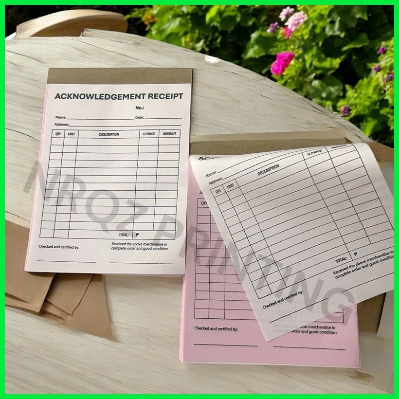 ♨ GENERIC SMALL ACKNOWLEDGMENT RECEIPT CARBONIZED (duplicate) | Shopee ...