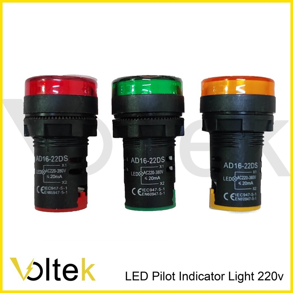 ⊕ ๑ Pilot light 220v LED pilot indicator lamp | Shopee Philippines