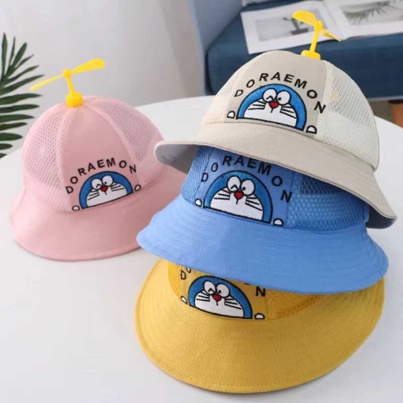 Tt Doraemon Bucket Hat Cute Cartoon Anime Child Beach Round Cap Full ...