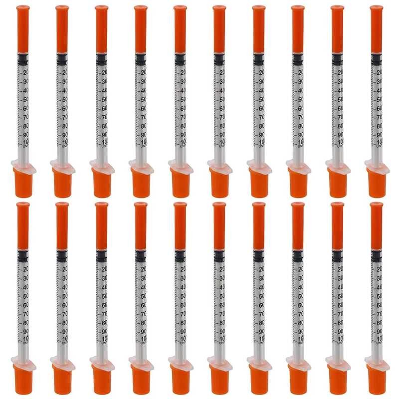 Manual 20Pcs 1Ml Push Syringe Manual Push Syringe 30 Gauge 1/2 Inch ...