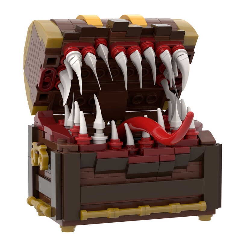 Treasure Box Demon Toy Mimic Building Block Toy Flippable Demon ...