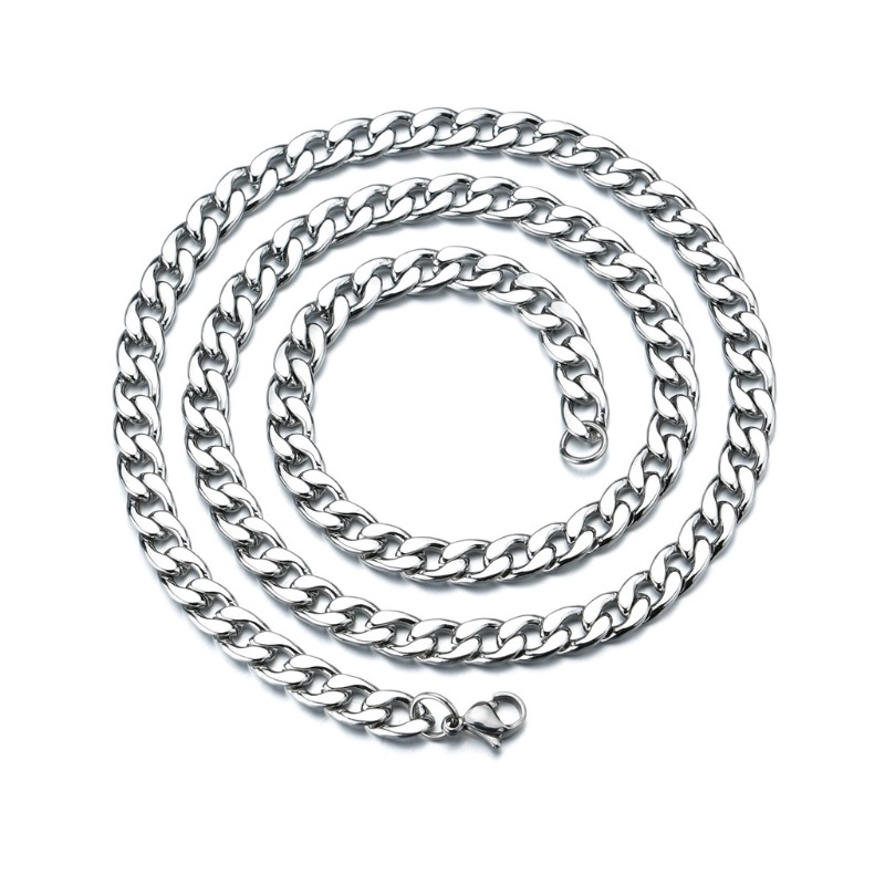 Cuban Chain Titanium Steel Clavicle Chain Men Women Unique Stackable ...