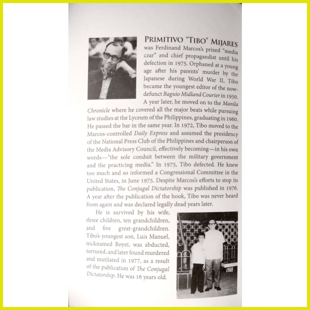 The Conjugal Dictatorship of Ferdinand and Imelda Marcos by Primitivo ...