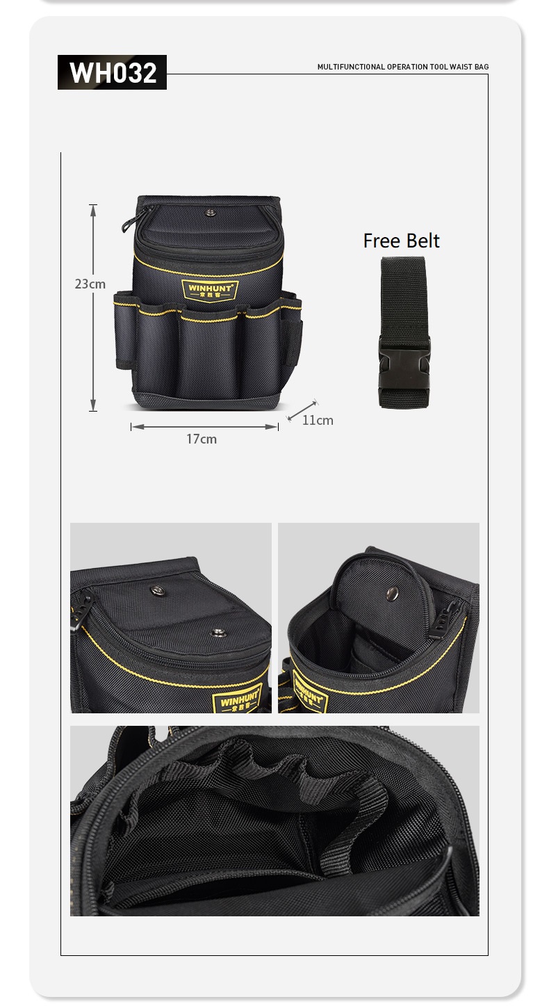 Winhunt Tools Bag for Electricians Waist Belt for Work Tools Organizer ...