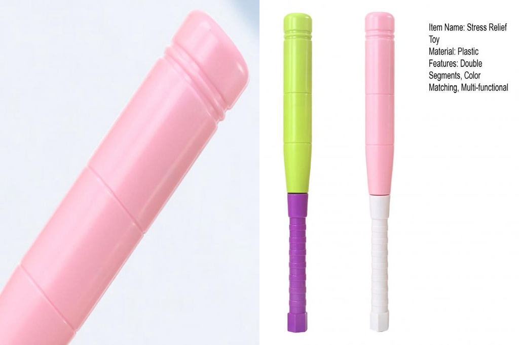 [Ma] Double Segments Stick Toy Colorful 3d Baseball Bat Stress Relief ...