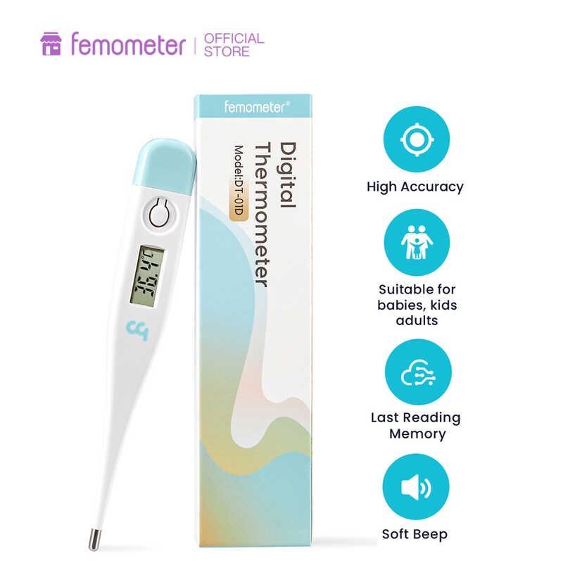 Femometer Oral Digital Thermometer For Fever (1 Year Warranty) Underarm ...