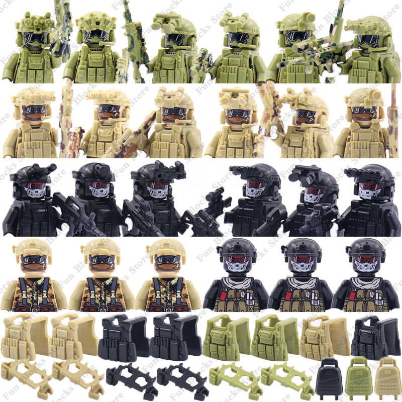 Modern Military SEAL Special Forces Soldiers SWAT Building Blocks Set ...