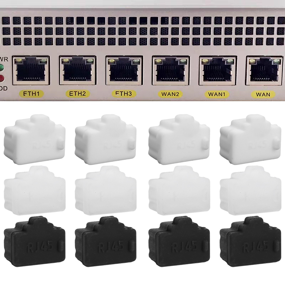 RJ45 Silicone Protectors - Anti Dust Cover - Ethernet Port Blanking ...