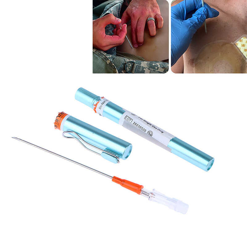 Emergency Equipment First Aid Kit Tension Pneumothorax Thoracic Needle ...