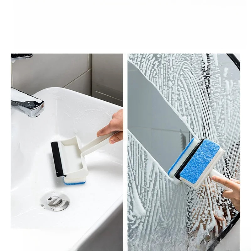 Double-Sided Sponge Wiper Scraper Car Glass Wiper Cleaner Bathroom Wall ...