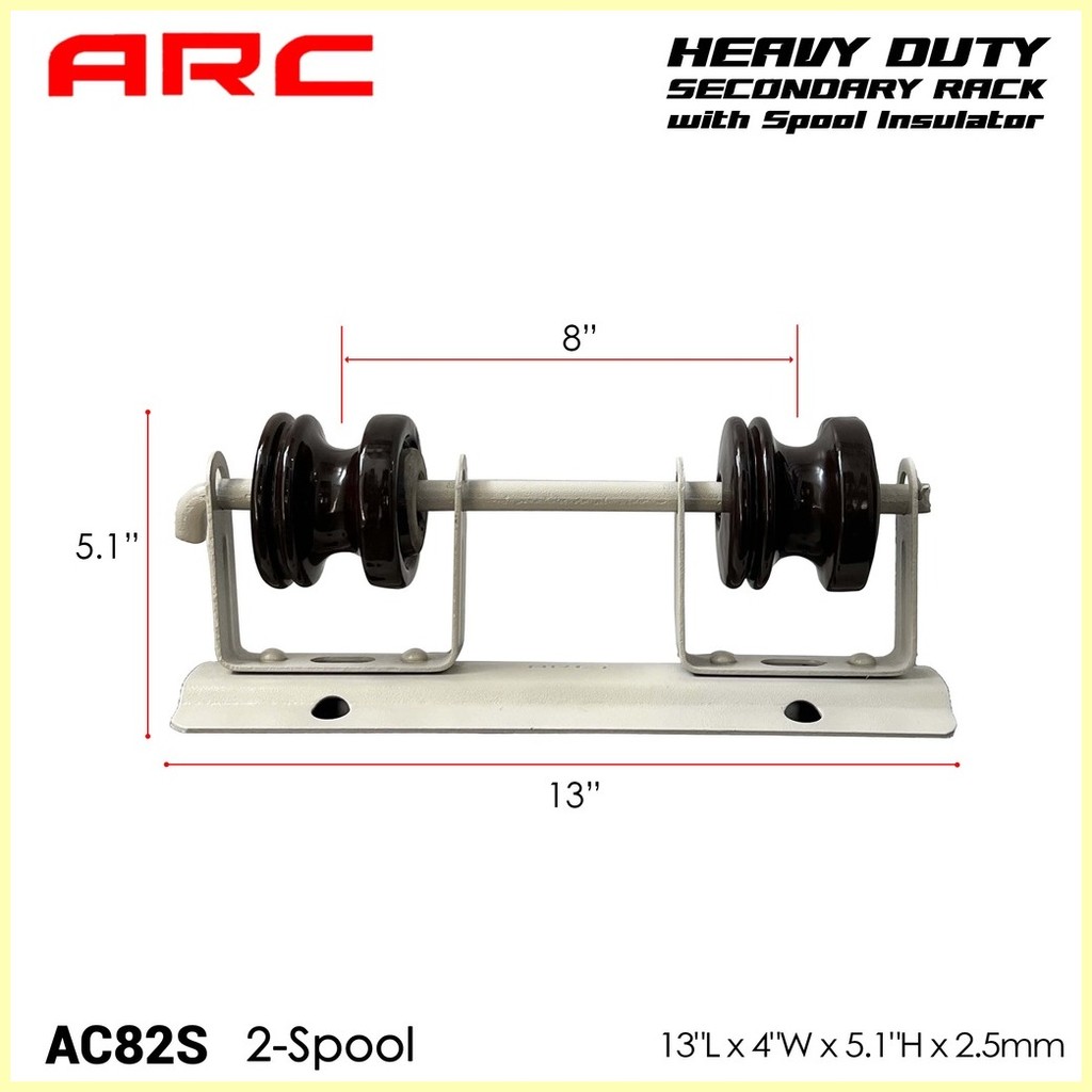 ๑ ★ HD Secondary Rack with Porcelain Spool (Shackle) Insulator for low ...