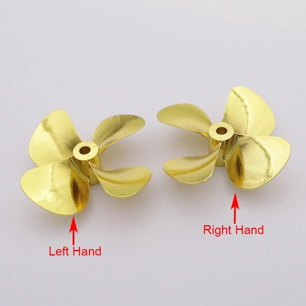 1pc RC Boat Model 55mm/60mm Metal Propeller 4-Blades 4mm Shaft for RC Marine ROV | Shopee ...