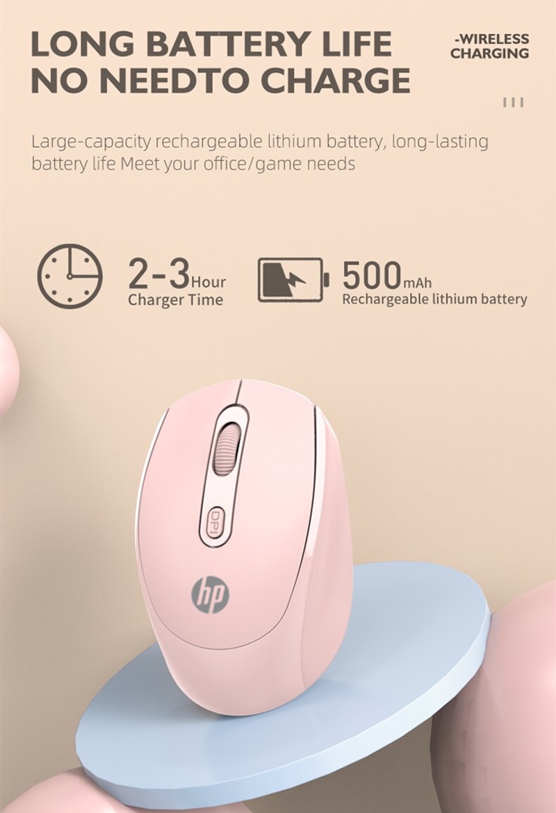 HP 2.4G Wireless Bluetooth Mouse Mute Mouse 1600DPI Office Mouse Game ...