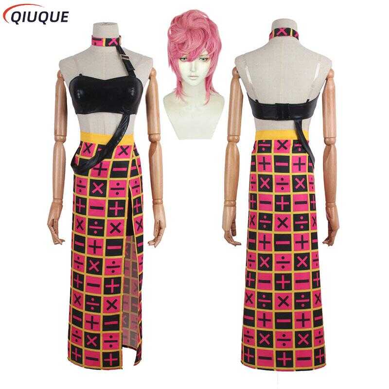 JoJo's Bizarre Adventure Trish Una Cosplay Costume Wig Halloween ...