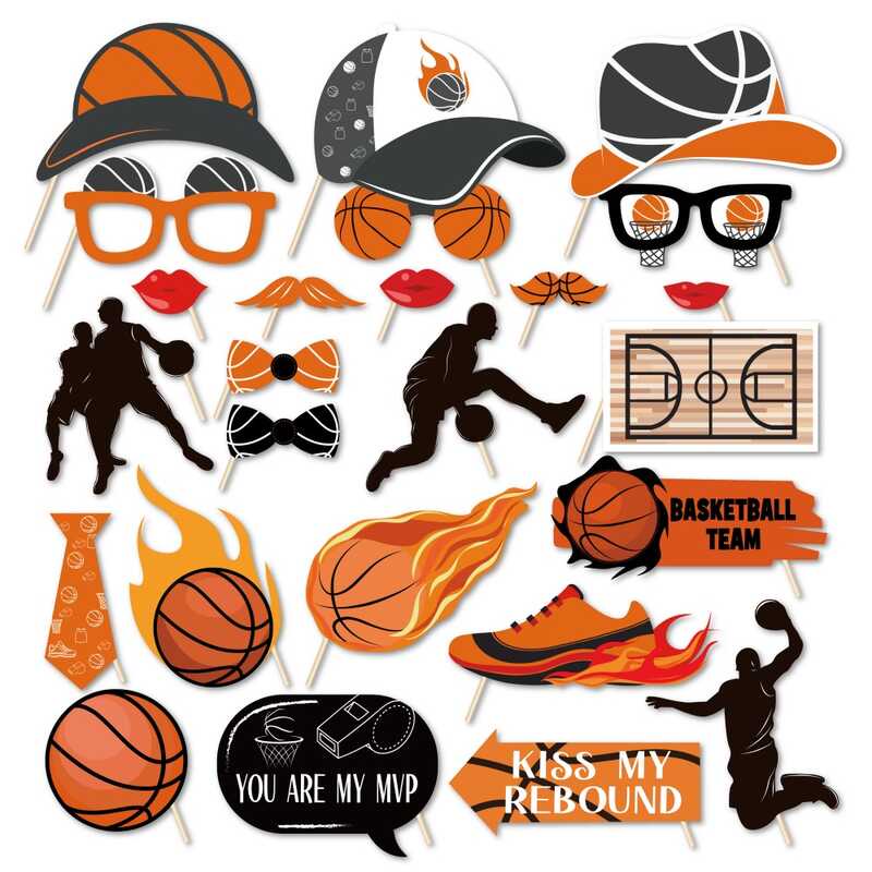 Sports Basketball Game Theme Booth Prop Baby Shower Birthday Party DIY ...