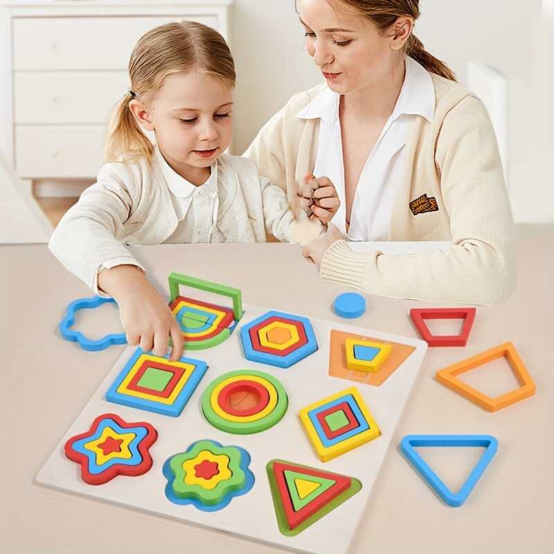 Montessori Children's Geometric Shape Modeling Cognitive Matching Board ...