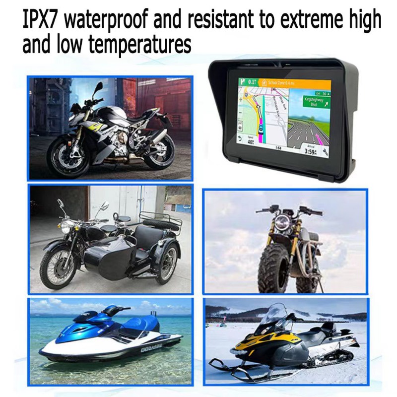 Evean Portable 5 Inch Waterproof Motorcycle GPS Navigation With Touch ...