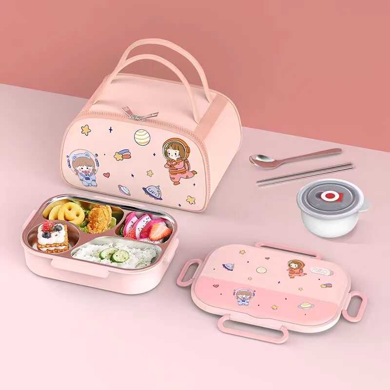 316 na Stainless Steel Thermal Lunch Box Cute Kawaii Lunch Box Children ...