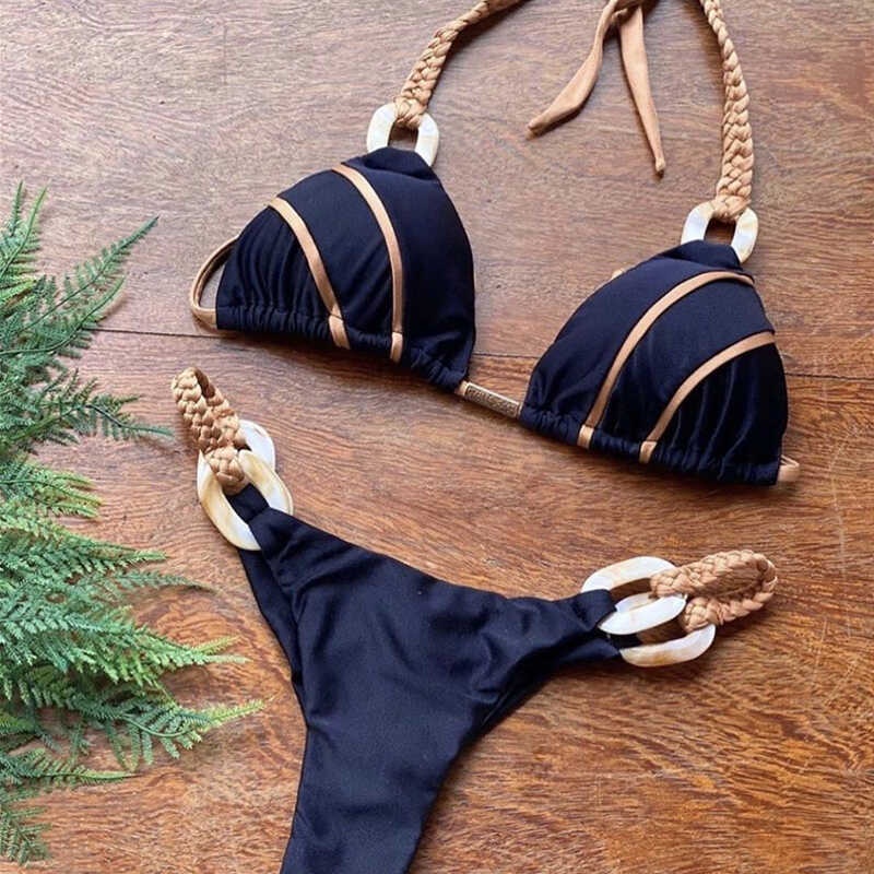 Kababaihang Brazilian bikini ring sexy bathing suit 2023 dalawang ...