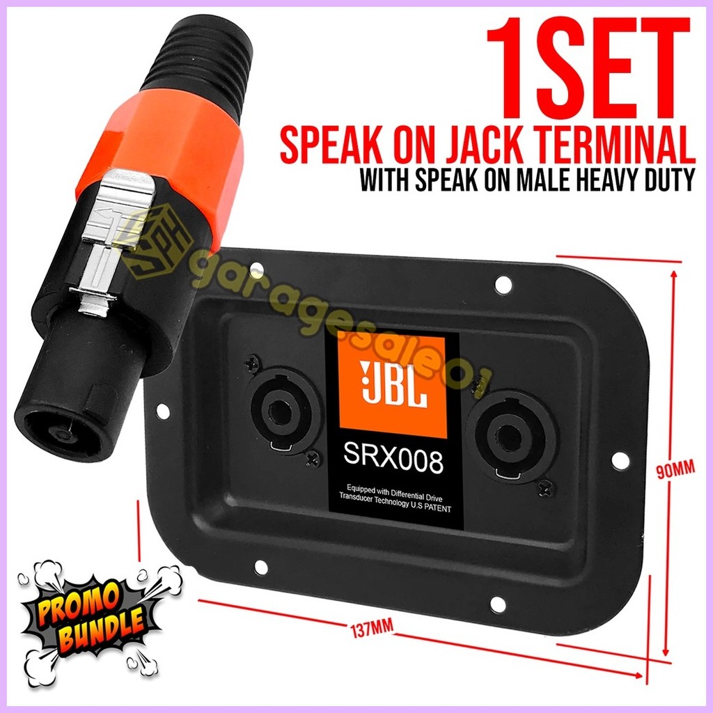 ♀ JBL 2 Speakon Jack Terminal With Long Speak-On Plug 4 Pin Male JH ...