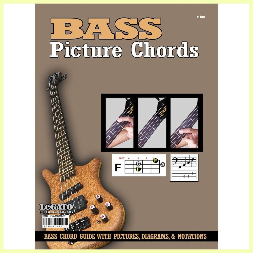 ㄨ ㍿ Bass Picture Chords Book, Bass Guitar Book, Bass Guitar Chord Book ...