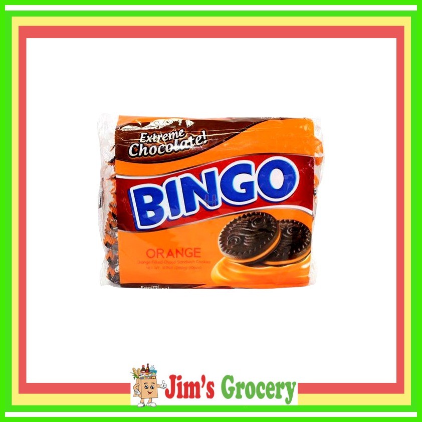 JIMS BINGO SANDWICH COOKIES DOUBLE CHOCO/VANILLA/ORANGE 10'S (1 PACK ...
