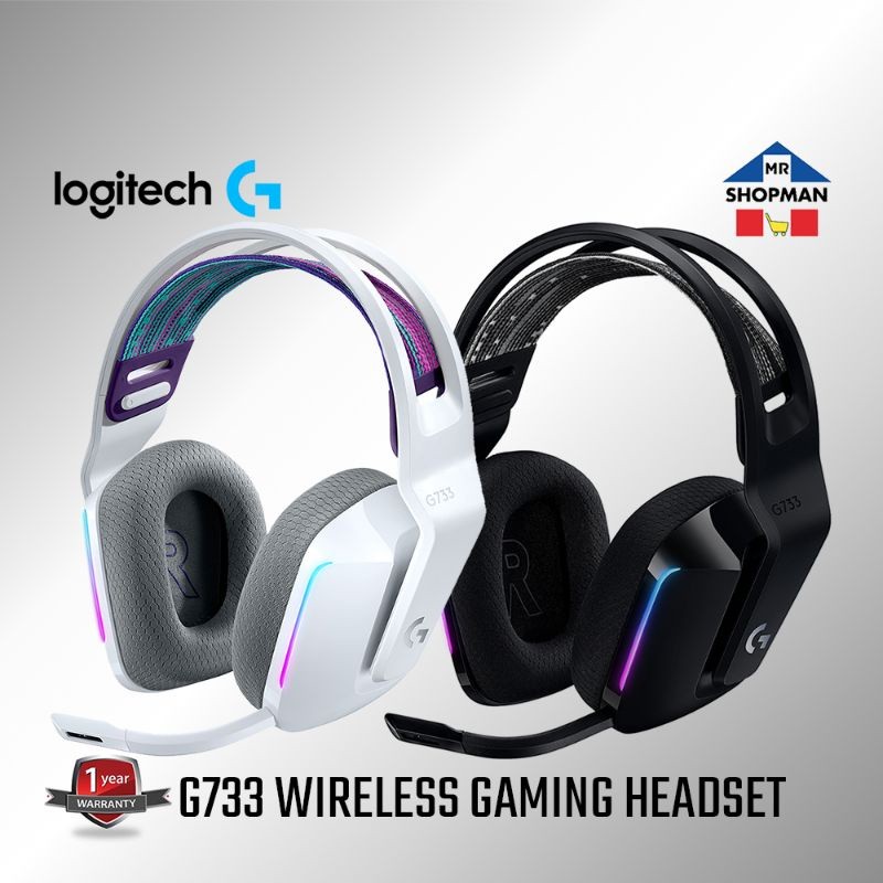 Logitech G733 Wireless Gaming Headset Black White Purple Lilac | Shopee ...