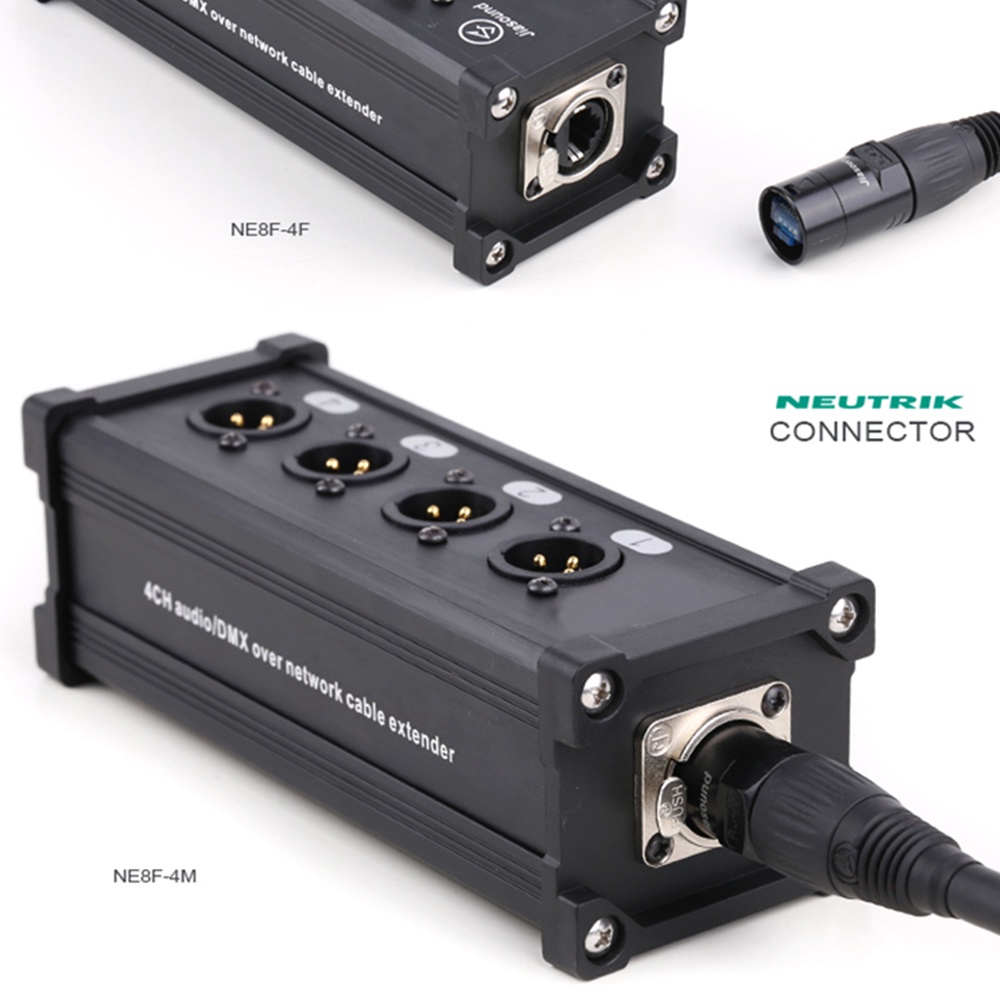 4 Channel 3 Pin Audio Network XLR Cable for Stage Sound Lighting and ...