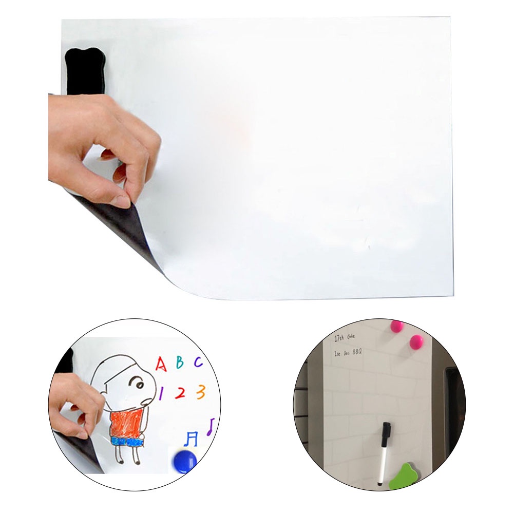 Magnetic Fridge Whiteboard Dry Erase Magnet Memo Board Kitchen Notice ...