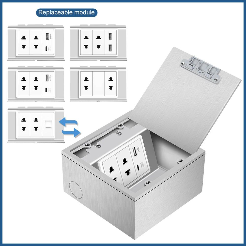 VISWE floor outlet multi socket floor mounted outlet usb socket 3 pin ...
