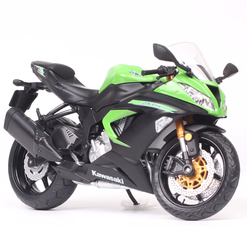 Green 1:12 Scale Automaxx Kawasaki Ninja ZX6R ZX-6R 636 Sport Bike ...