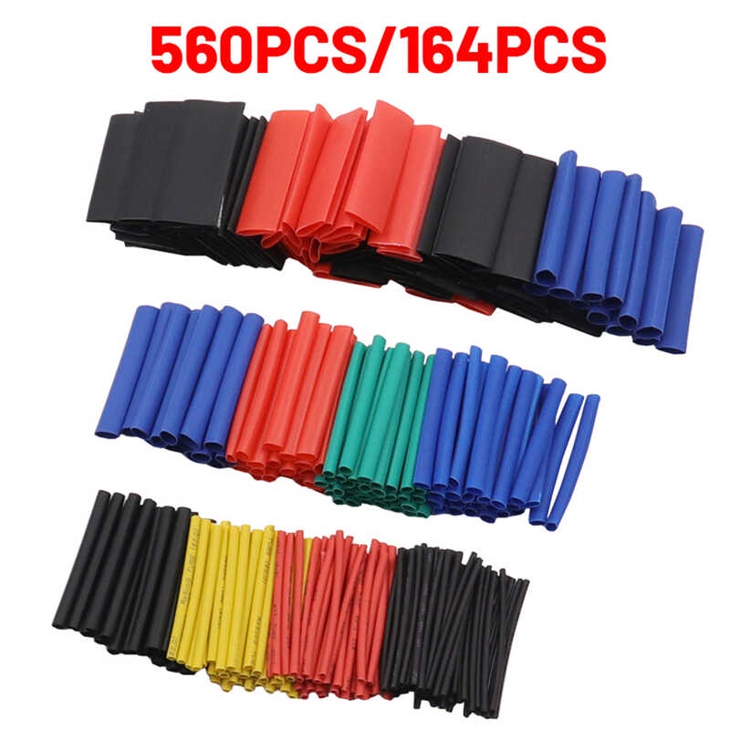 560PCS Polyolefin Shrinking Assorted Heat Shrink Tube Cable Insulated ...